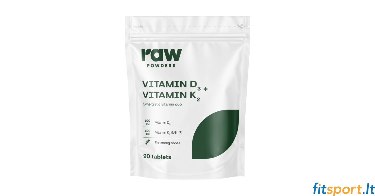 Raw Powders Vitamin D3 + Vitamin K2 90 tab.