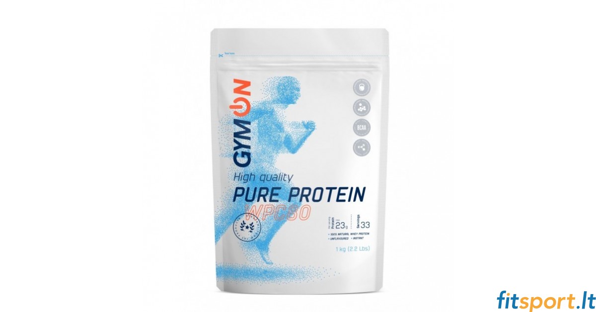 GymON Protein WPC 80 1kg ( Natūralaus skonio)